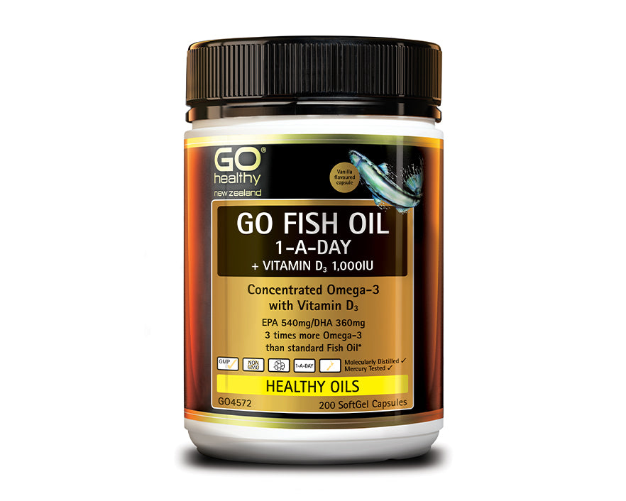 Go Fish Oil 1-A-Day + Vitamin D3 1000IU – HealthOmart New Zealand