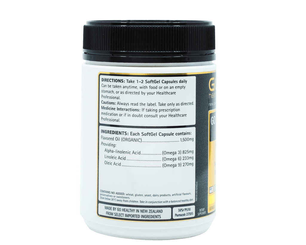 Go Flaxseed Oil 1500mg (210c) – HealthOmart New Zealand