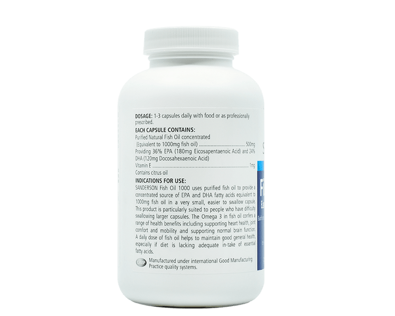Sanderson Fish Oil 1000 Easy swallow Odourless 220capsules ...